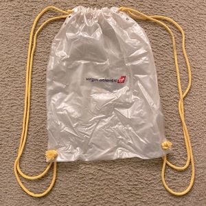 Virgin Atlantic | Bags | Virgin Atlantic Airline Company Brand Logo Clear Plastic Drawstring Bag ...
